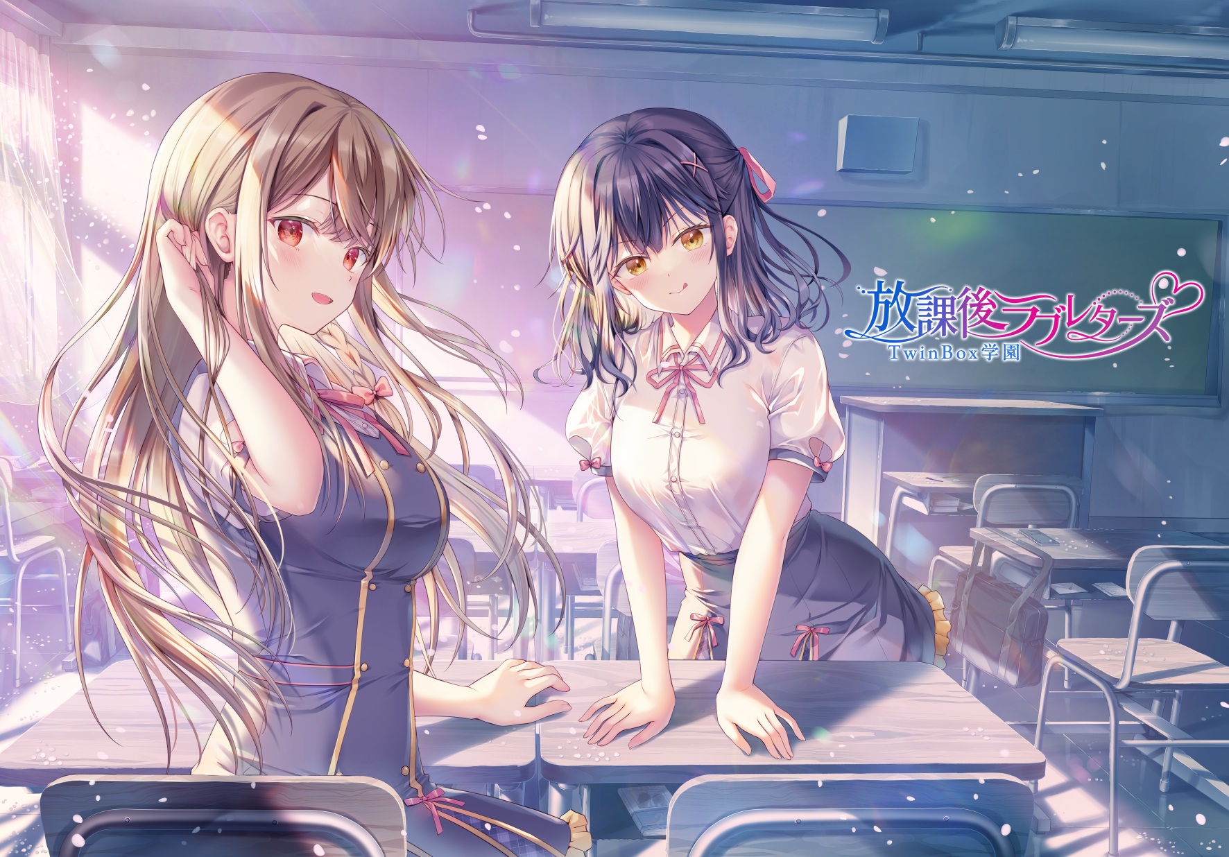 twinbox twinbox gakuen maeda shiori nanami yuuno see through seifuku | #1240334 | yande.re